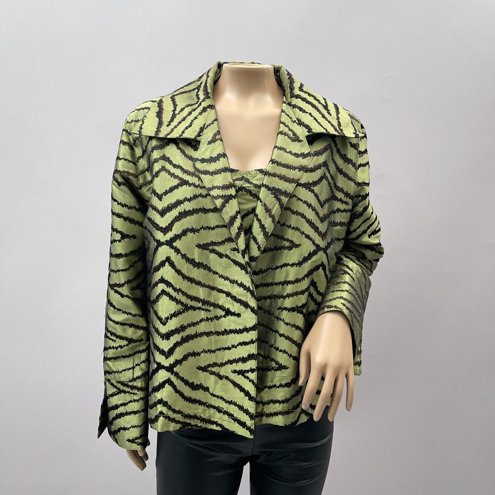 Caroline Rose 2 Pc Set Jacket & Tank Womens S Green L… - Gem